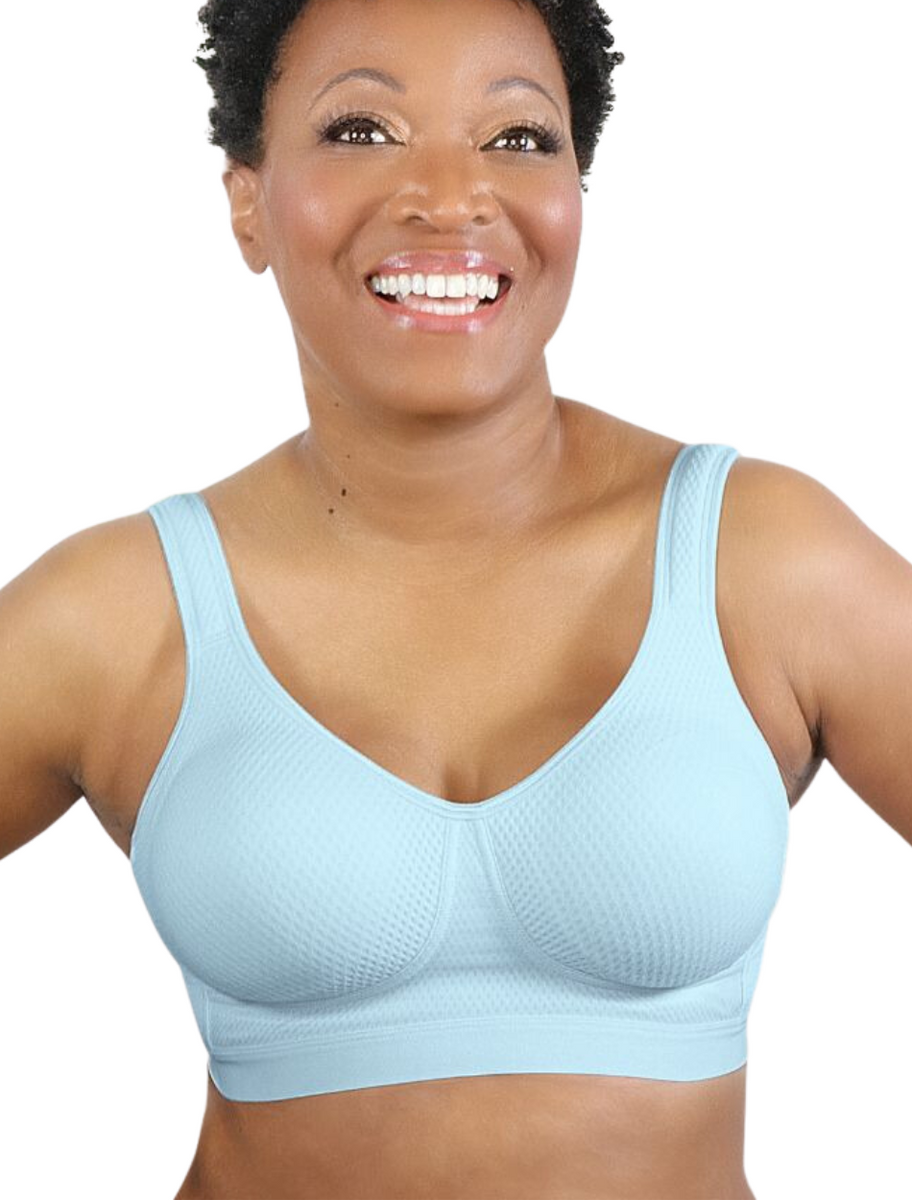 ABC American Breast Care Seamless Massage Bra, Clear Water Blue | Ligh – Bras & Honey USA