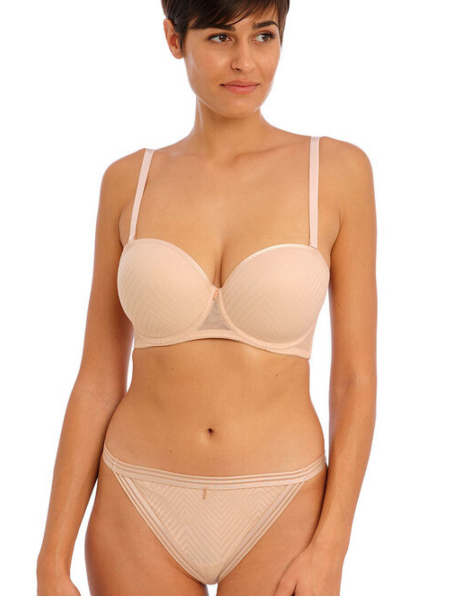 Freya Tailored Underwire Strapless Molded Bra, Natural Beige | Beige S – Bras & Honey USA