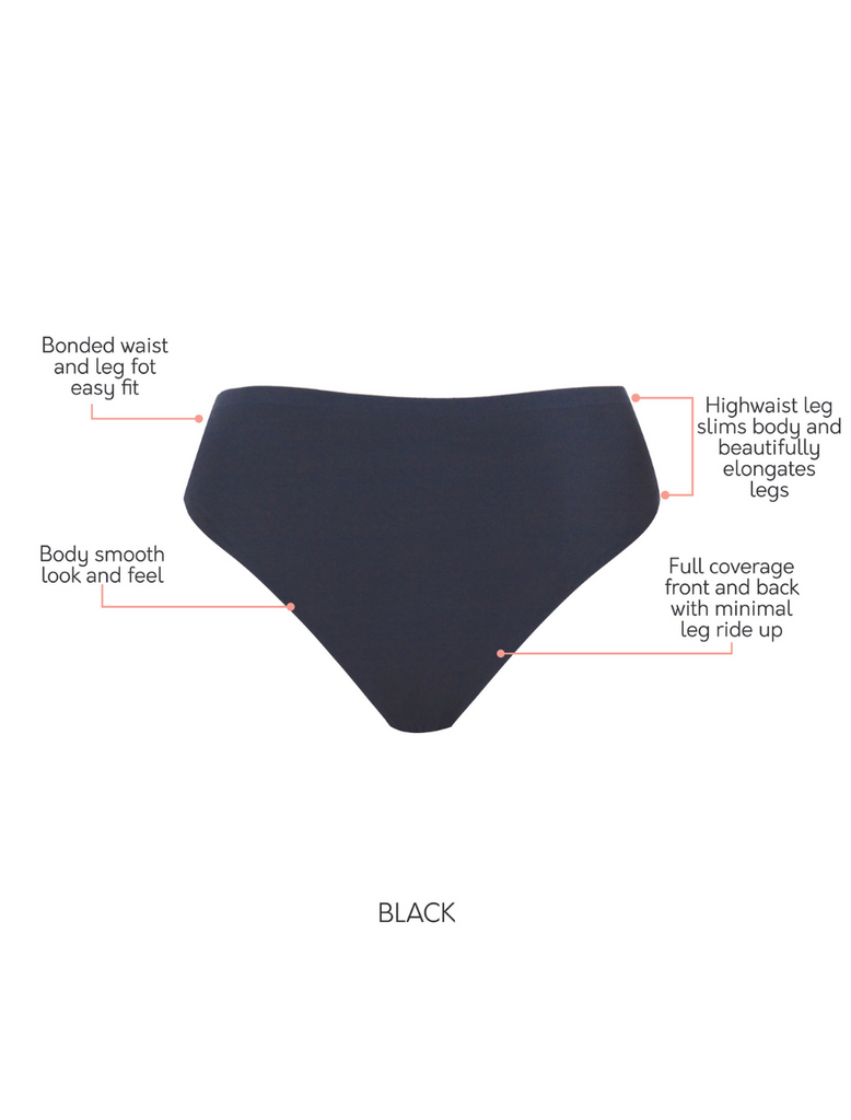 Parfait Bonded Collection Panty, Black | Black Parfait French Cut Pant ...