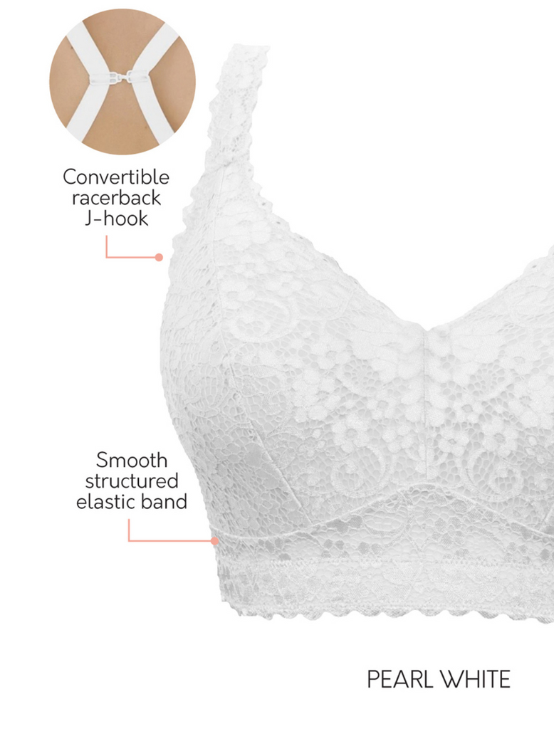Parfait Adriana Bra Wirefree Bralette, White | Pearl White Parfait Non ...
