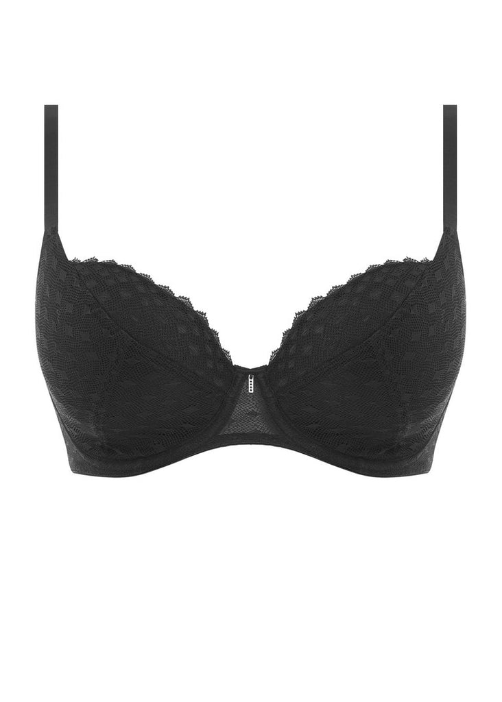 Freya Signature UW Padded Plunge Bra, Black – Bras & Honey USA