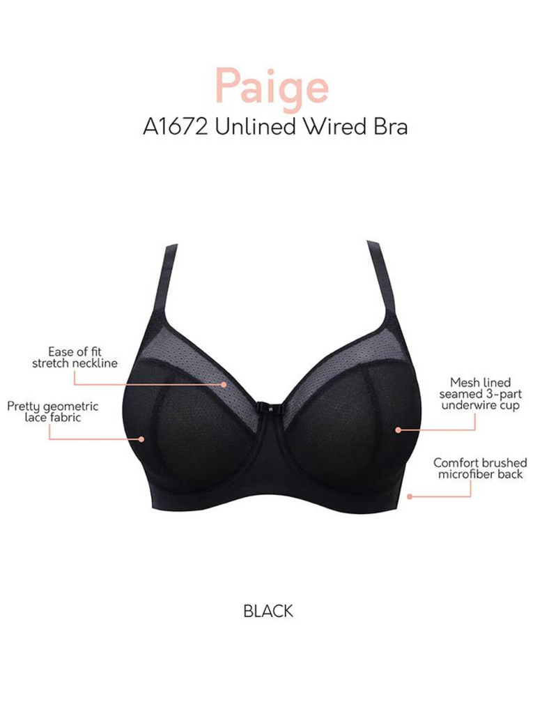 Parfait Paige Bra Underwired Full Cup Unlined Bra, Black | Black Parfa ...