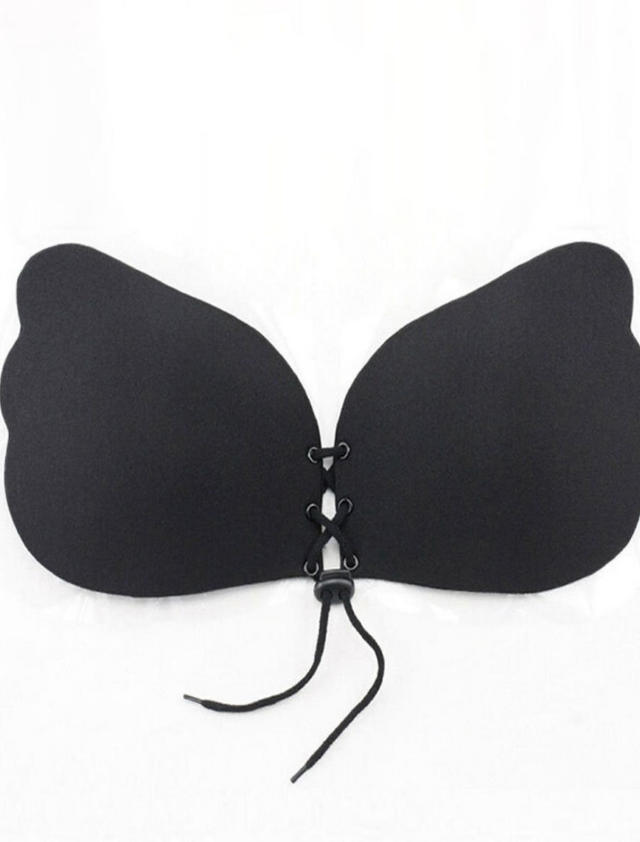Stick On Backless and Strapless Push Up Wing Style Bra, Black – Bras ...
