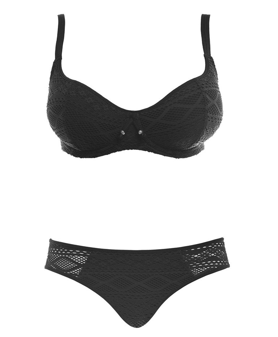 Freya Sundance Underwire Sweetheart Padded Bikini Top, Black – Bras ...