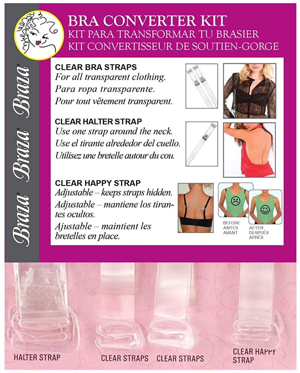 Braza Bra Straps Galore Bra Converter Kit, Clear Wide – Bras & Honey USA